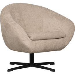 Drehstuhl Woood, B:85cm H:70cm T:74cm, beige, Polyester, Stühle, "Desert", aus robusten Design, gepolstert, kugelförmige Sitzfläche, Höhe 70 cm