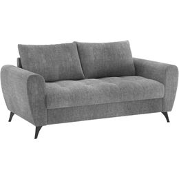 2,5-Sitzer MR. COUCH, B:180cm H:71cm T:90cm, grau, Dolce (100% Polyester), Sofas, "Blackburn II", Wahlweise mit Kaltschaumpolsterung bis 140 kg