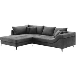 Ecksofa MR. COUCH, B:317cm H:98cm T:228cm, schwarz, Memphis (Grundgewebe - 100% Polyester; Nutzschicht- 90% Polyester / 10% Polyamide), Wohnzimmer,