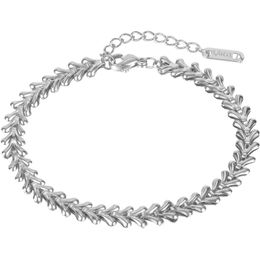 Firetti Damen Armband "Schmuck Geschenk Edelstahl Armschmuck Herzkettengliederung Liebe", 23,5cm, Edelstahl, silber, Edelstahl, Armbänder