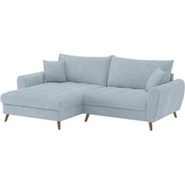 Ecksofa MR. COUCH, B:246cm H:71cm T:170cm, blau, Stripes (92% Polyester / 8% Nylon), Wohnzimmer, Sofas, "Blackburn II, L-Form", Mit