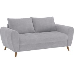 2,5-Sitzer MR. COUCH, B:180cm H:71cm T:90cm, grau, Stripes (92% Polyester / 8% Nylon), Sofas, "Blackburn II", Mit Kaltschaumpolsterung bis 140 kg
