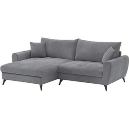 Ecksofa MR. COUCH, B:246cm H:71cm T:170cm, grau, Novaclean Avanti (100% Polyester), Wohnzimmer, Sofas, "Blackburn II, L-Form", Mit