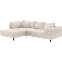 Ecksofa MR. COUCH, B:317cm H:98cm T:228cm, beige, Novaclean Avanti (100% Polyester), Wohnzimmer, Sofas, "Portofino, L-Form", Mit