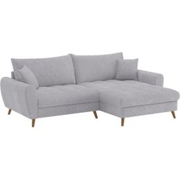 Ecksofa MR. COUCH, B:246cm H:71cm T:170cm, grau, Stripes (92% Polyester / 8% Nylon), Wohnzimmer, Sofas, "Blackburn II, L-Form", Mit