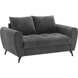 2-Sitzer MR. COUCH, B:160cm H:71cm T:90cm, schwarz, Memphis (Grundgewebe - 100% Polyester; Nutzschicht- 90% Polyester / 10% Polyamide), Sofas,