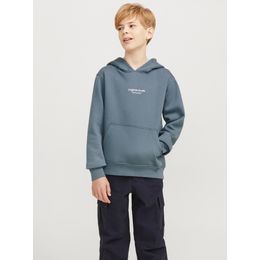 Jack & Jones Jungen Kapuzensweatshirt "JORVESTERBRO SWEAT HOOD NOOS JNR", grau, Gr. 128, JACK & JONES JUNIOR, unifarben, angeraute Sweatware, Obermaterial: 70%