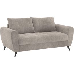 2,5-Sitzer MR. COUCH, B:180cm H:71cm T:90cm, grau, Dolce (100% Polyester), Sofas, "Blackburn II", Wahlweise mit Kaltschaumpolsterung bis 140 kg
