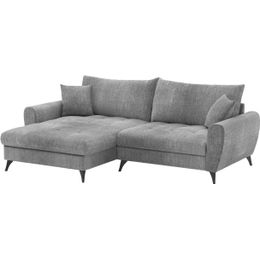 Ecksofa MR. COUCH, B:246cm H:71cm T:170cm, grau, Dolce (100% Polyester), Wohnzimmer, Sofas, "Blackburn II, L-Form", Mit Kaltschaumpolsterung bis 140