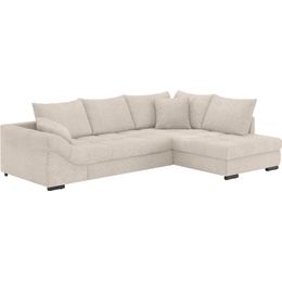 Ecksofa MR. COUCH, B:303cm H:86cm T:202cm, beige, Stripes (92% Polyester / 8% Nylon), Wohnzimmer, Sofas, "Allegro, L-Form", mit