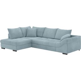 Ecksofa MR. COUCH, B:303cm H:86cm T:202cm, blau, Novaclean Avanti (100% Polyester), Wohnzimmer, Sofas, "Allegro, L-Form", mit