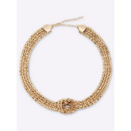 Heine Damen Collier, gold, Metall, Halsketten