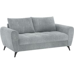 2,5-Sitzer MR. COUCH, B:180cm H:71cm T:90cm, silber, Dolce (100% Polyester), Sofas, "Blackburn II", Mit Kaltschaumpolsterung bis 140 kg belastbar