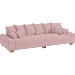 Big-Sofa MR. COUCH, B:300cm H:88cm T:118cm, rosa, Stripes (92% Polyester / 8% Nylon), Sofas, "Nikita II", mit Kaltschaumpolsterung bis 140kg belastbar