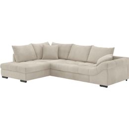 Ecksofa MR. COUCH, B:303cm H:86cm T:202cm, beige, Novaclean Avanti (100% Polyester), Wohnzimmer, Sofas, "Allegro DuraFlex, L-Form",