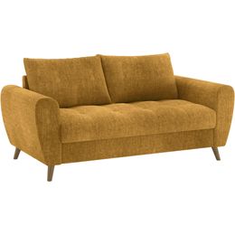 2,5-Sitzer MR. COUCH, B:180cm H:71cm T:90cm, orange, Dolce (100% Polyester), Sofas, "Blackburn II", Wahlweise mit Kaltschaumpolsterung bis 140 kg