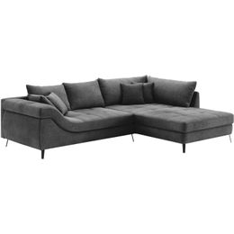 Ecksofa MR. COUCH, B:317cm H:98cm T:228cm, schwarz, Memphis (Grundgewebe - 100% Polyester; Nutzschicht- 90% Polyester / 10% Polyamide), Wohnzimmer,