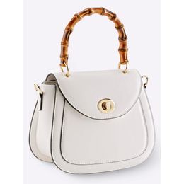 Heine Damen Henkeltasche, beige, Viskosemischung, unifarben, Taschen