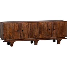 Sideboard Woood, B:200cm H:70cm T:45cm, braun, Holz teilmassiv, Wohnzimmer, Sideboards, "Staes Sideboard", Kommode, viel Stauraum, Breite 200 cm