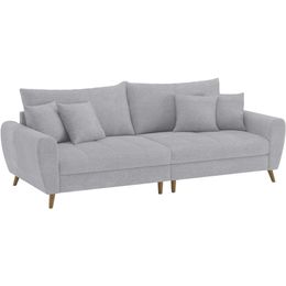 Big-Sofa MR. COUCH, B:260cm H:71cm T:108cm, grau, Stripes (92% Polyester / 8% Nylon), Sofas, "Blackburn II", Mit Kaltschaumpolsterung bis 140 kg