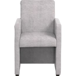 Cocktailsessel Home Affaire, B:60cm H:90cm T:59cm, grau, Luxus-Microfaser;Kunstleder;Microfaser, Sessel, "Bologna", in verschiedenen Farben und