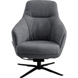 Schöner Wohnen Kollektion Drehsessel, B:75cm H:99cm T:85cm, grau, SCHÖNER WOHNEN-KOLLEKTION, 100% Polyester, Wohnzimmer, Sessel, "Sky Sessel bequemer Loungesessel mit tollem