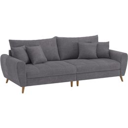 Big-Sofa MR. COUCH, B:260cm H:71cm T:108cm, grau, Stripes (92% Polyester / 8% Nylon), Sofas, "Blackburn II", Mit Kaltschaumpolsterung bis 140 kg