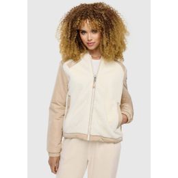 Outdoorjacke Marikoo "Sayoo" Gr. L, beige, Damen, Obermaterial: 100% Polyester; Innenmaterial: 100% Polyester; Ärmelfutter: 100% Polyester, Jacken, mit flauschigem Teddyfell