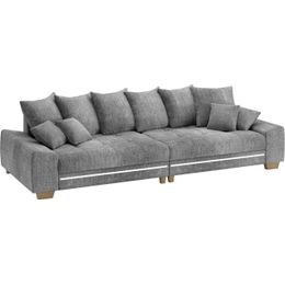 Big-Sofa MR. COUCH, B:300cm H:88cm T:118cm, grau, Dolce (100% Polyester), Sofas, "Nikita II", mit RGB-LED Beleuchtung, Kaltschaumpolsterung bis 140