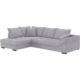 Ecksofa MR. COUCH, B:303cm H:86cm T:202cm, grau, Stripes (92% Polyester / 8% Nylon), Wohnzimmer, Sofas, "Allegro DuraFlex, L-Form",