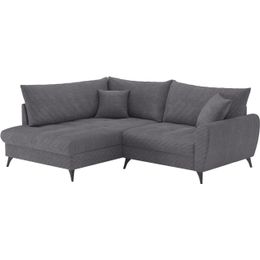 Ecksofa MR. COUCH, B:230cm H:71cm T:190cm, grau, Stripes (92% Polyester / 8% Nylon), Wohnzimmer, Sofas, "Blackburn II, L-Form", Mit