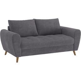 2,5-Sitzer MR. COUCH, B:180cm H:71cm T:90cm, grau, Stripes (92% Polyester / 8% Nylon), Sofas, "Blackburn II", Mit Kaltschaumpolsterung bis 140 kg