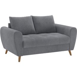2-Sitzer MR. COUCH, B:160cm H:71cm T:90cm, grau, Novaclean Avanti (100% Polyester), Sofas, "Blackburn II", Mit Kaltschaumpolsterung bis 140 kg