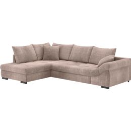 Ecksofa MR. COUCH, B:303cm H:86cm T:202cm, grau, Dolce (100% Polyester), Wohnzimmer, Sofas, "Allegro DuraFlex, L-Form", Hochschläfer-Bettauszug,