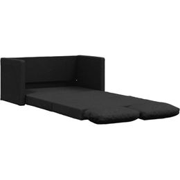 vidaXL - Bodensofa mit Schlaffunktion Schwarz 112x174x55 cm Stoff