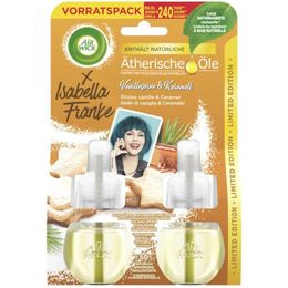 Air Wick - Airwick Duftstecker Nachfüller 2x19ml Vanilla Star Caramel, Lufterfrischer mit ätherischen Ölen, Raumduft für alle Zimmer, Parfüm für