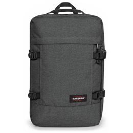 Freizeitrucksack Eastpak "TRAVELPACK", Gr. B/H/T: 33cm x 51cm x 23cm, schwarz (schwarz denim), Polyester, unifarben, casual, Rucksäcke, 2 in 1 Rucksack und Tragetasche