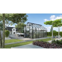 Vitavia Gewächshaus 'Diana 9900' 254 x 379 cm mit 4 mm Hohlkammerplatten schwarz