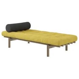 Pharao24.de Daybed KARUP DESIGN "Next", gelb (schatz, carob braun lackiert kieferholz), B:200cm H:37cm L:200cm, Daybetten, aus massiven Kiefernholz, inkl. Futonmatratze