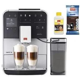 Melitta Kaffeevollautomat "Barista TS Smart F850-101, silber", schwarz (silber, schwarz), B:25,9cm H:37,2cm T:46,7cm, Kaffeevollautomaten, 21 Kaffeerezepte & 8 Benutzerprofile, 2-Kammer Bohnenbehälter