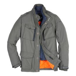 Schott NYC Nylon-Canvas-Fieldjacket, 52 - Military Green, aus Nylon