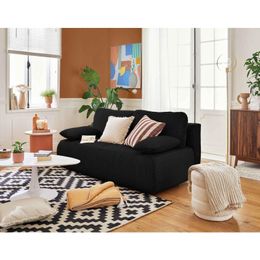 Loutro - 3-sitzer sofa - schlaffunktion und bettkasten - aus cord - schwarz