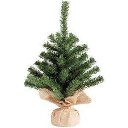 Mini Weihnachtsbaum im Jute Sack 45 cm Christbaum künstlicher Dekobaum