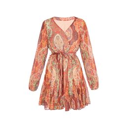 ebeeza Kleid Damen Größe 36 pastellgrün / koralle / pfirsich / hummer
