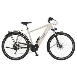 E-Bike Fischer FAHRRAD "VIATOR 7.0i Herren 55" Gr. 55, grau (zementgreige), E-Bikes, 55cm, 28 Zoll (71,12cm), Pedelec, Elektrofahrrad für Damen u. Herren