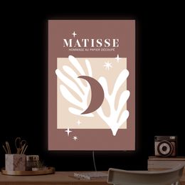 LED-Wechselbild Matisse Interpretation - Mond und Sterne Rot