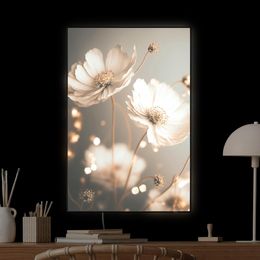 LED-Wechselbild Blumen mit Bokeh