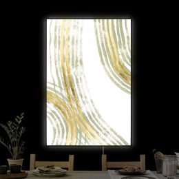 LED-Wechselbild Ausgehende Wellen Gold II