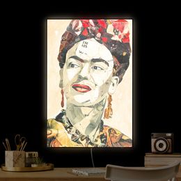 LED-Wechselbild Frida Kahlo - Collage No.2