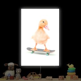LED-Wechselbild Skate Ente